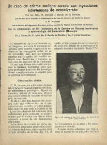 Edema maligno curado con neosalvarsán | Blog de Tomás Cabacas