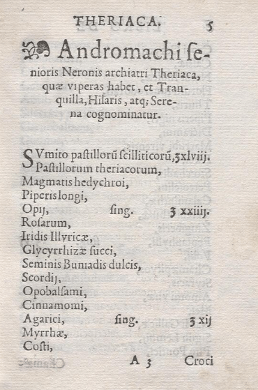 Triaca Magna de Andrómaco | Blog de Tomás Cabacas