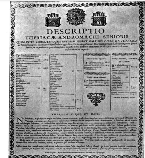Triaca Magna de Andrómaco | Blog de Tomás Cabacas