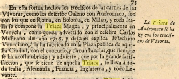 Triaca de Venecia | Blog de Tomás Cabacas