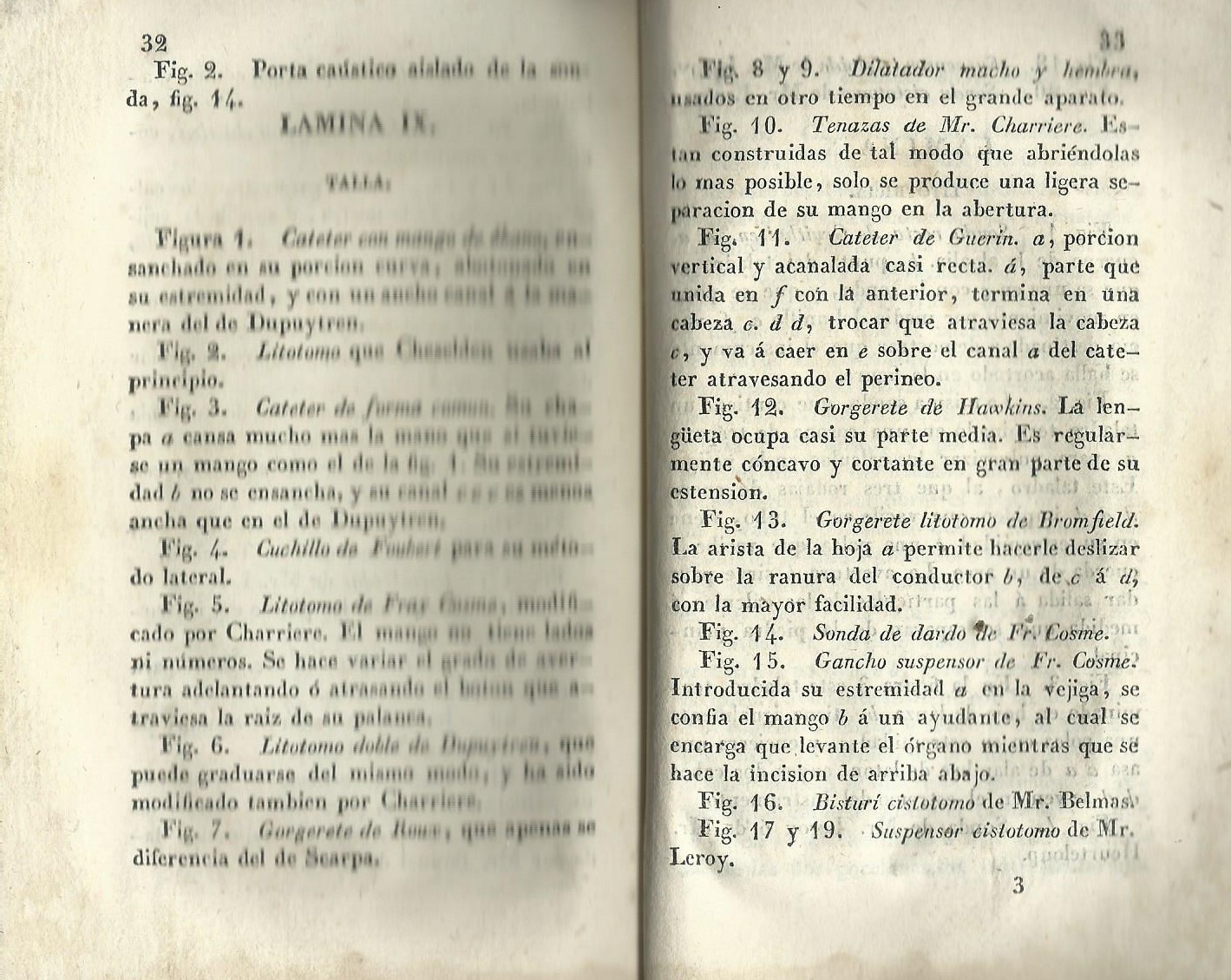 Instrumentos médicos para las operaciones de la talla en el siglo XIX ...